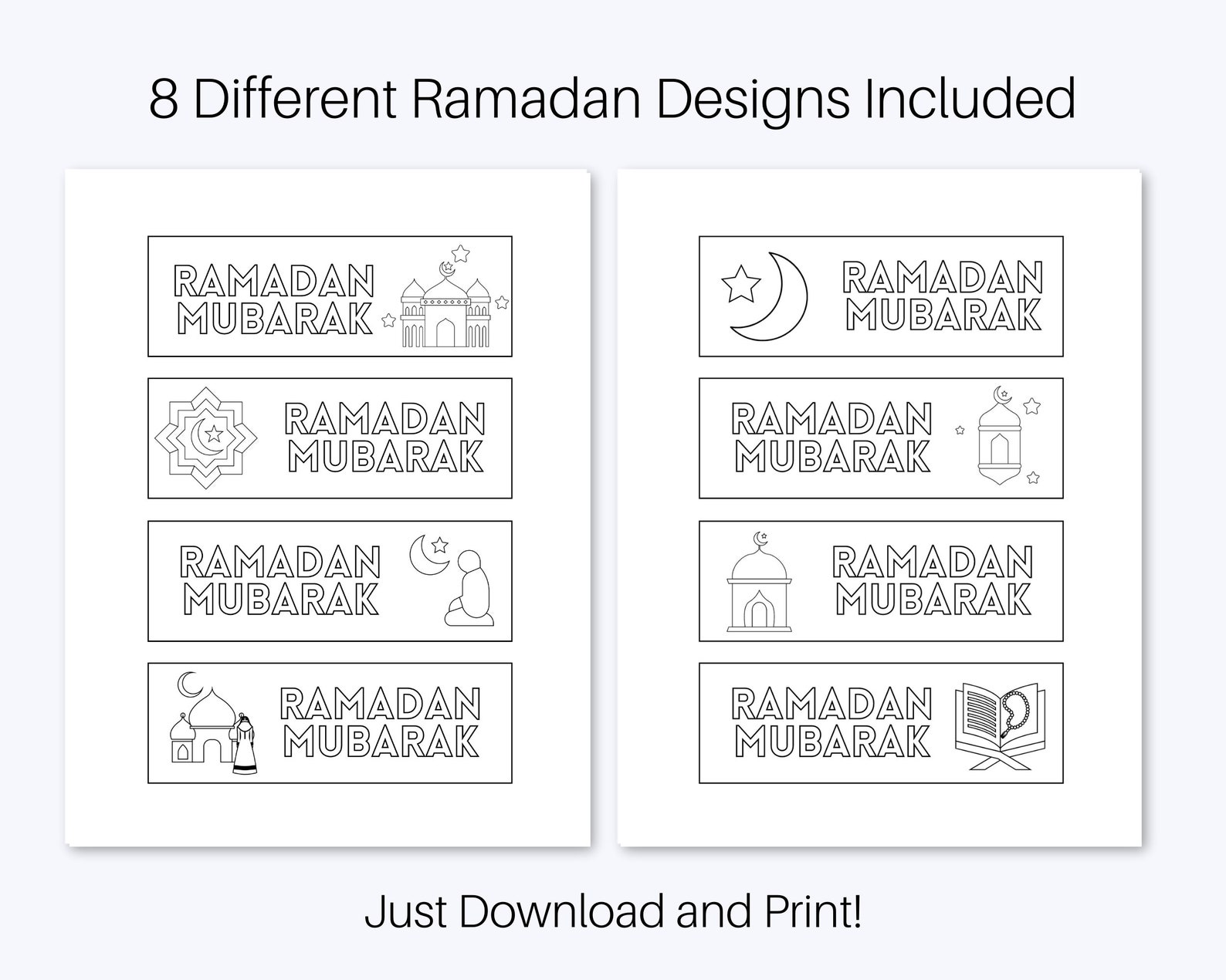 Ramadan Coloring Bookmarks for Kids Ramadan Activity for Kids Ramadan ...