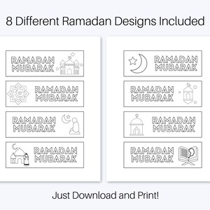 Ramadan Coloring Bookmarks for Kids | Ramadan Activity for Kids ...
