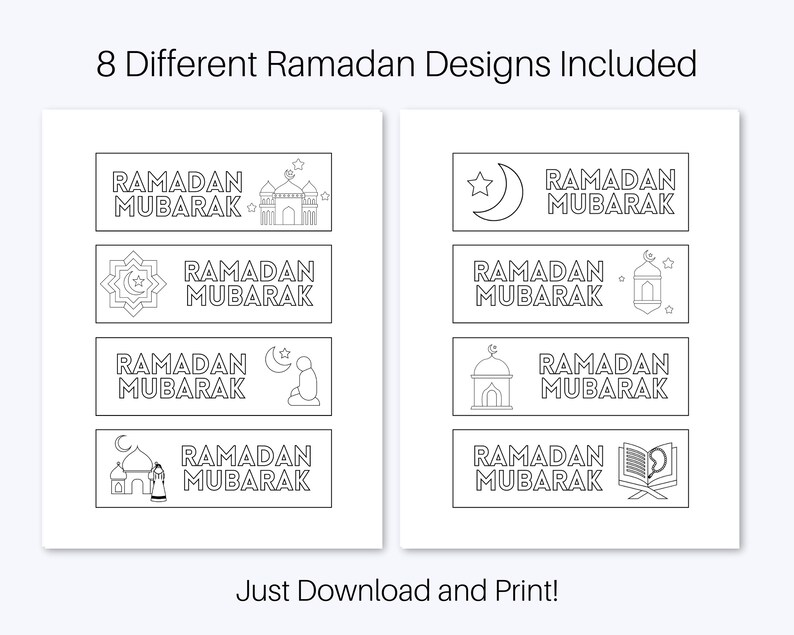 Ramadan Coloring Bookmarks for Kids Ramadan Activity for Kids Ramadan ...