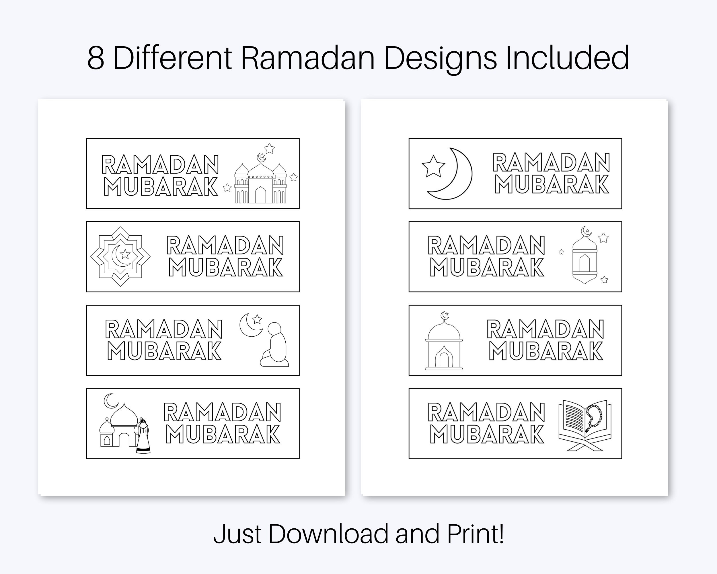 Ramadan Coloring Bookmarks for Kids Ramadan Activity for Kids Ramadan ...