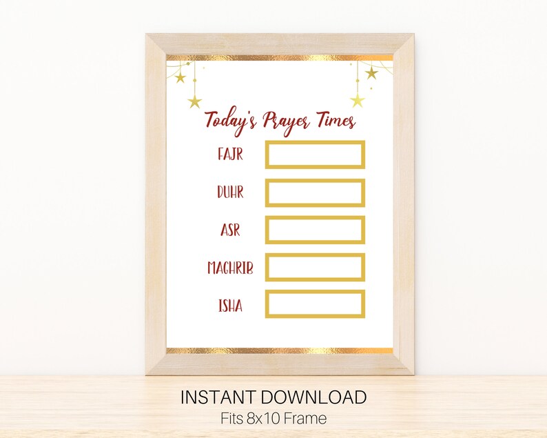 Ramadan Daily Prayer Times Tracker, Ramadan Decoration, Ramadan Decor ...