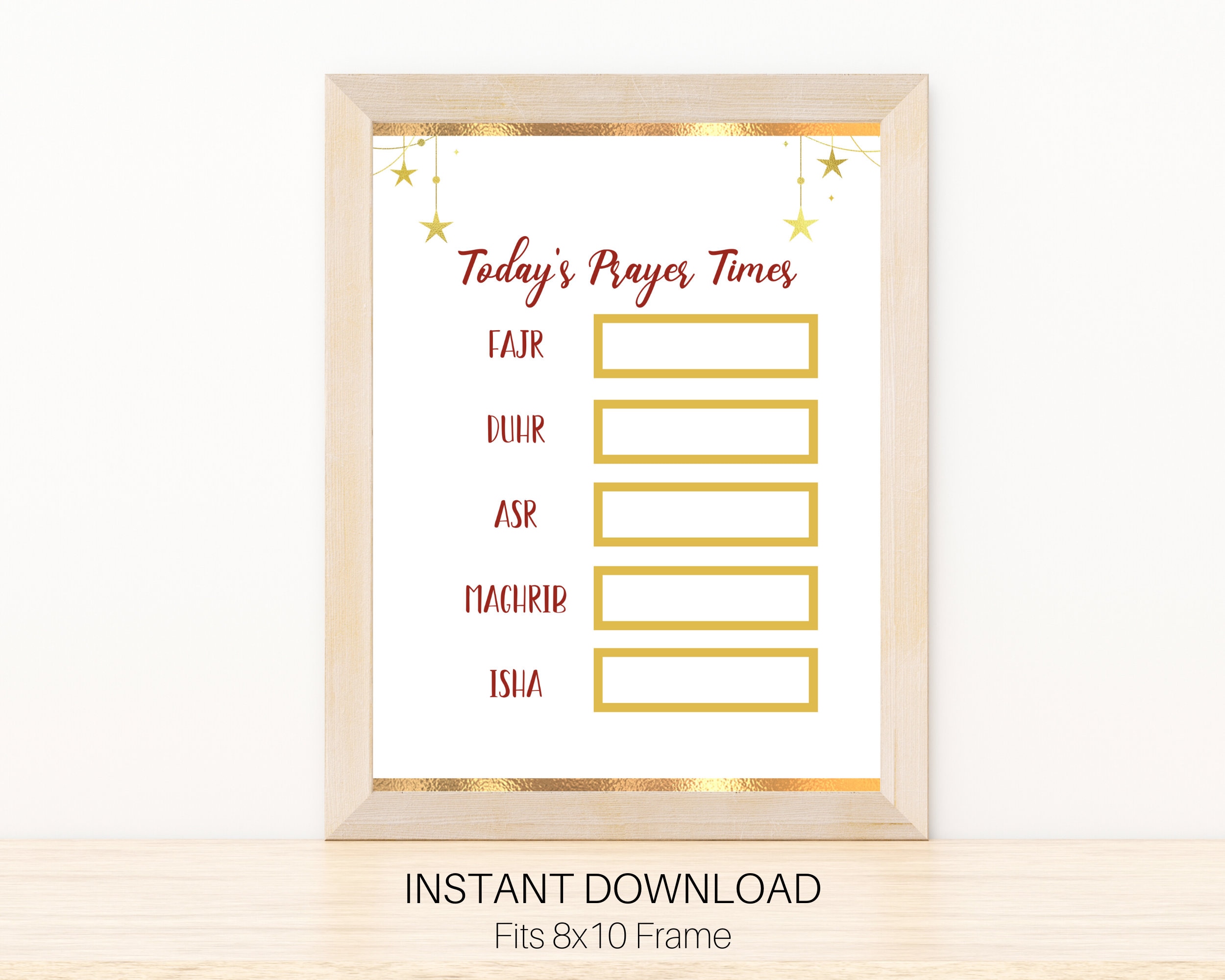 Ramadan Daily Prayer Times Tracker, Ramadan Decoration, Ramadan Decor ...