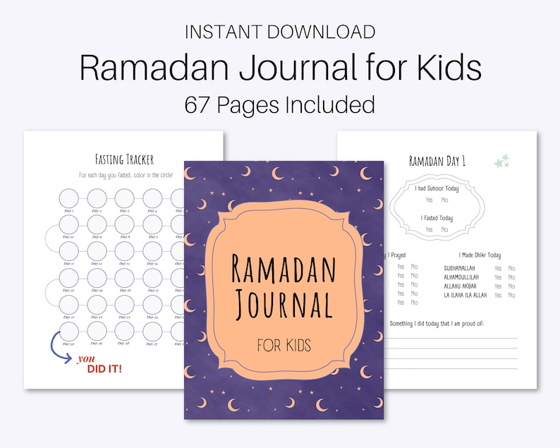 Ramadan Journal for Kids Ramadan Gift for Kids 67 Pages Ramadan Journal ...