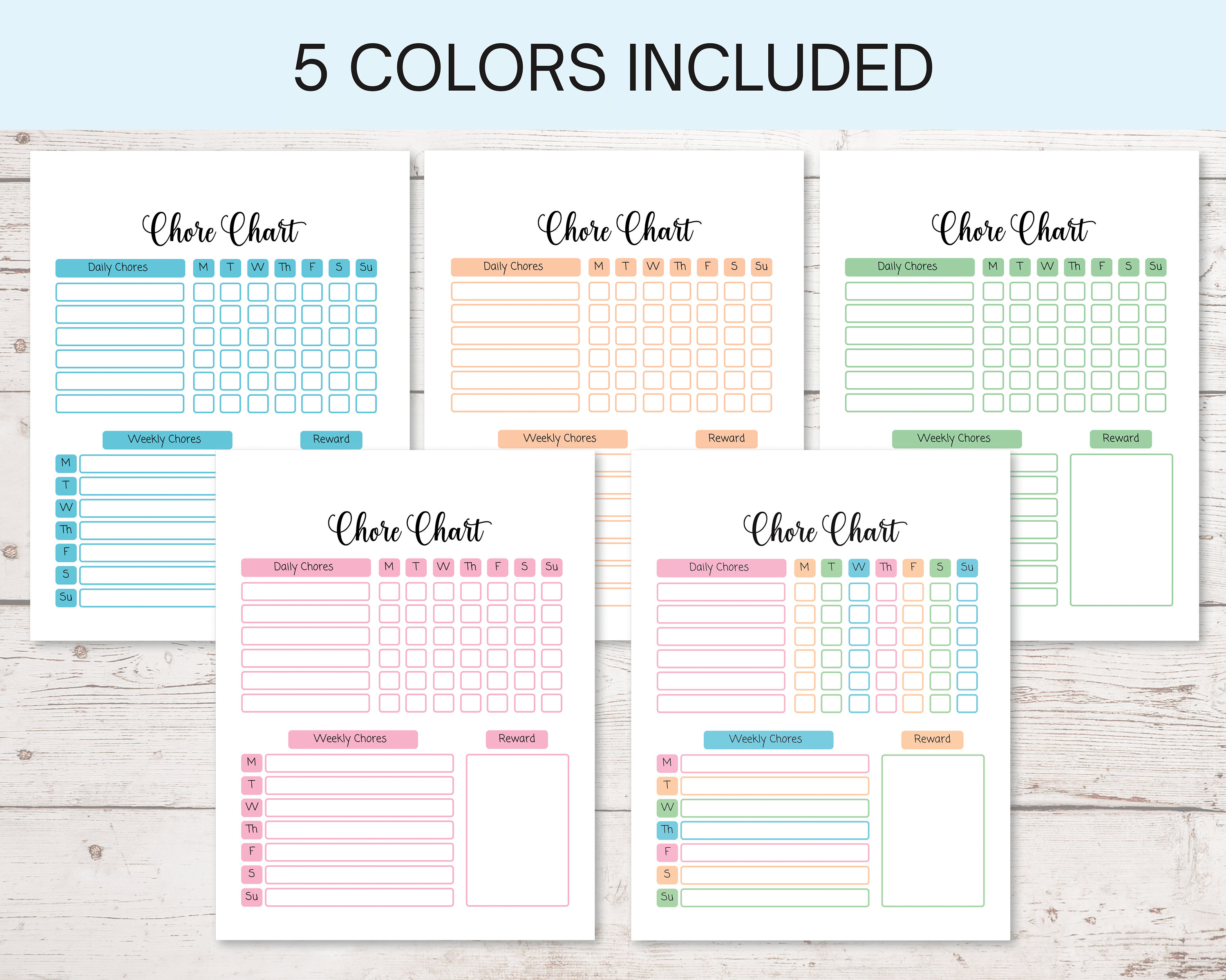 Editable Responsibility Chore Chart for Kids Kids - Etsy