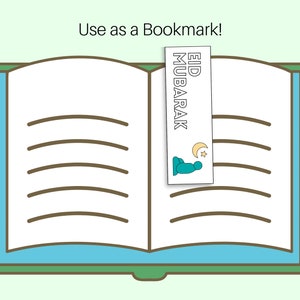 Eid Mubarak Coloring Bookmarks for Kids | Eid Activity for Kids | Eid ...