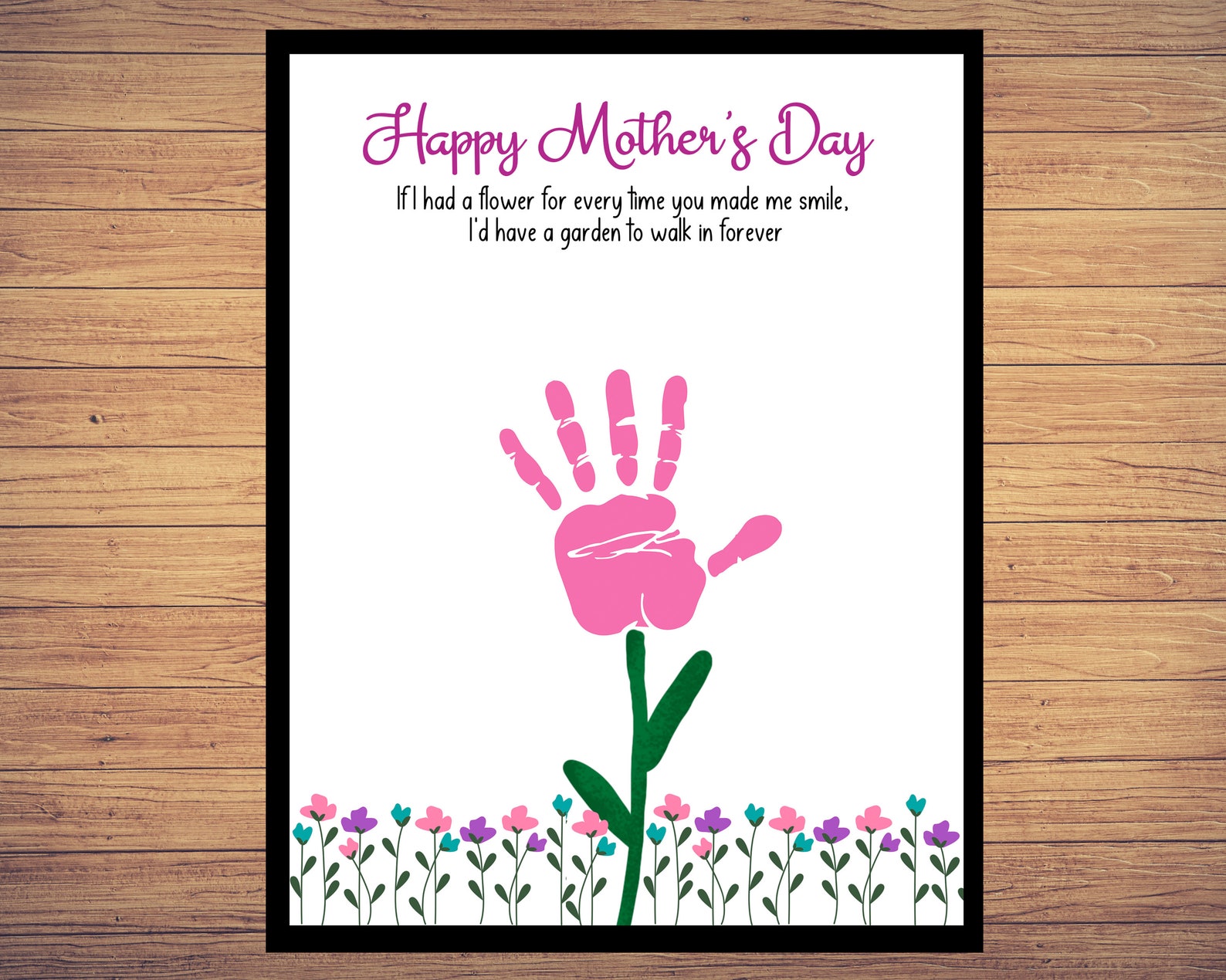 Printable Mother's Day Handprint Craft, Kids Handprint Activity ...