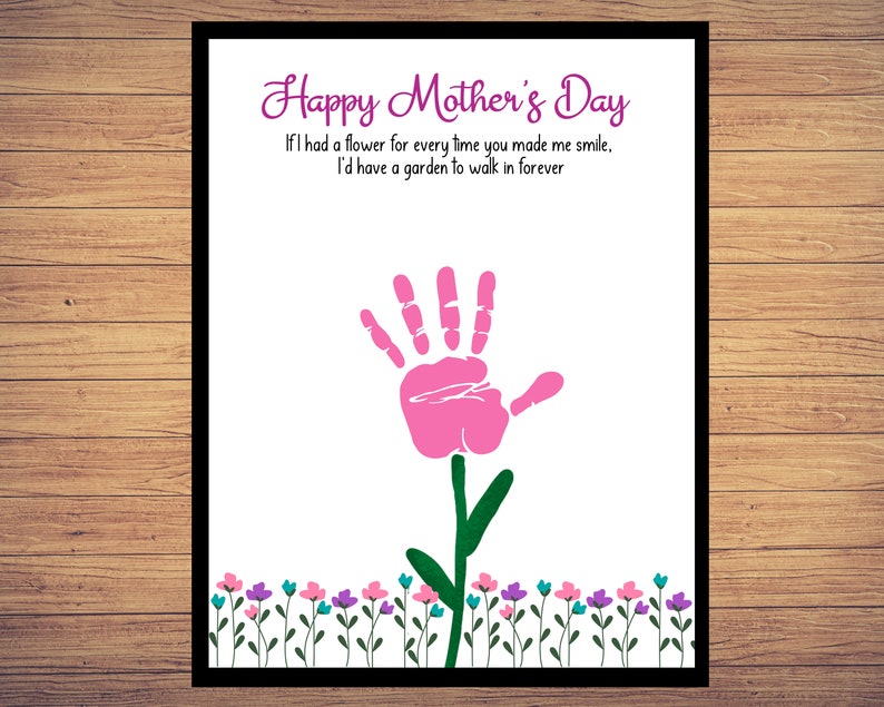 Printable Mother's Day Handprint Craft, Kids Handprint Activity ...