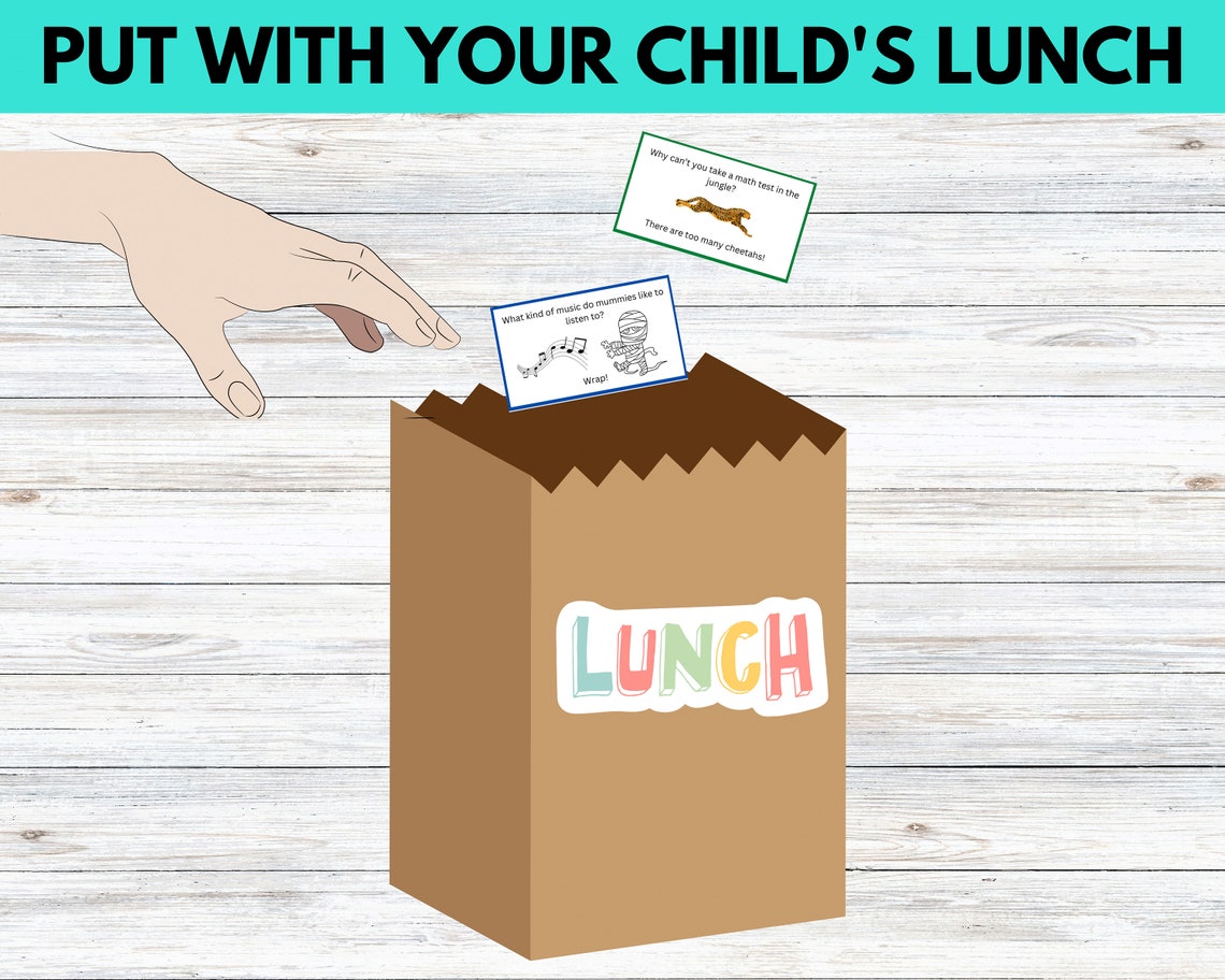 Joke Lunch Box Notes for Kids Lunchbox Notes for Kids Funny - Etsy