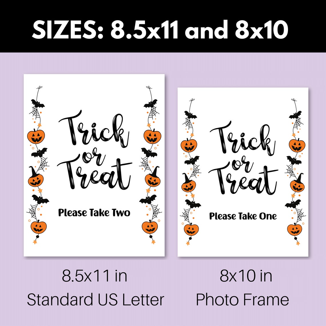 Printable Halloween Candy Bowl Sign, Halloween Porch Sign, Halloween ...