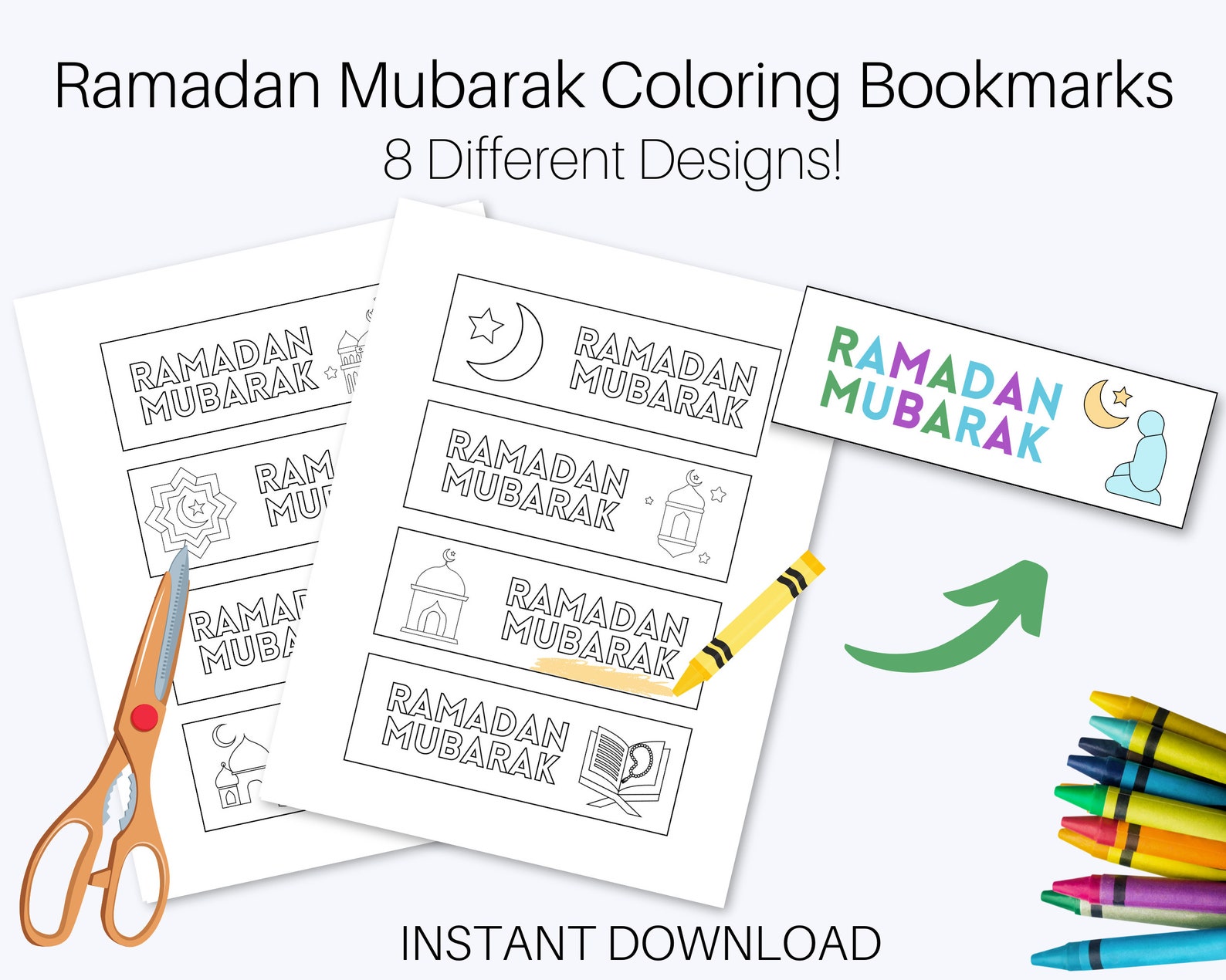Ramadan Coloring Bookmarks for Kids Ramadan Activity for Kids Ramadan ...