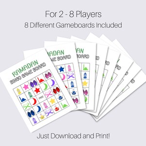 Ramadan Bingo Game Activity for Kids, Ramadan Games, Ramadan Gift for ...