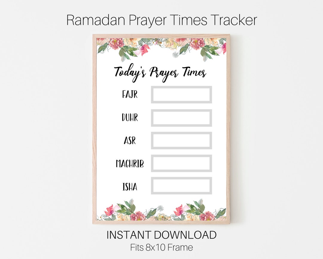 Ramadan Daily Prayer Times Tracker, Ramadan Decoration, Ramadan Decor ...