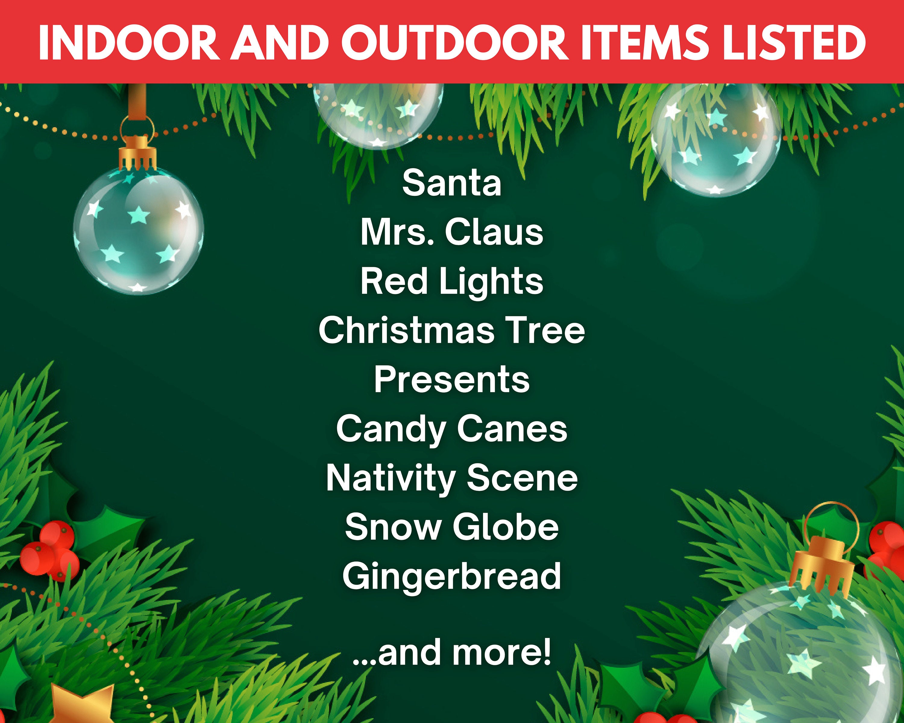 Christmas Scavenger Hunt Game, Christmas Treasure Hunt, Christmas Party ...