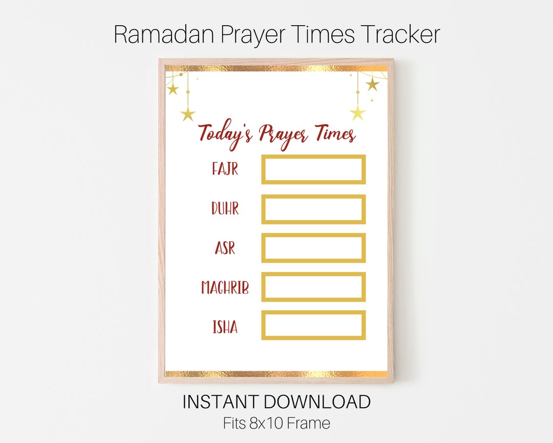 Ramadan Daily Prayer Times Tracker, Ramadan Decoration, Ramadan Decor ...