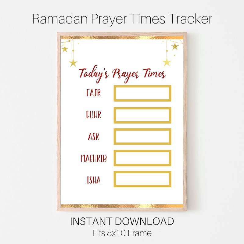 Islamic Prayer Times 2026 Printable - Etsy