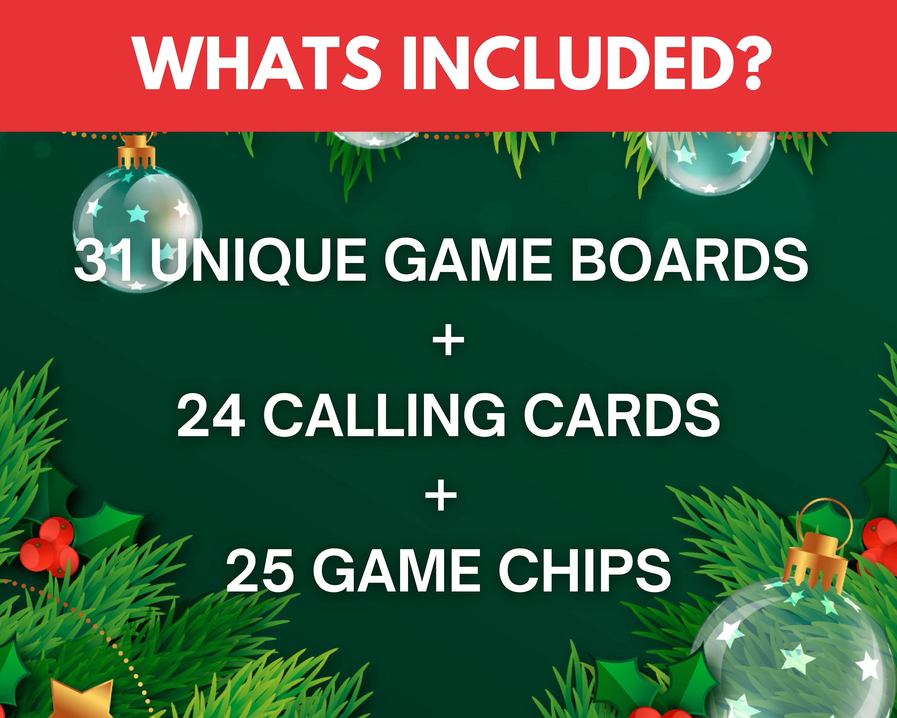 Christmas Bingo Game, Fun Christmas Party Game Bundle, Christmas ...