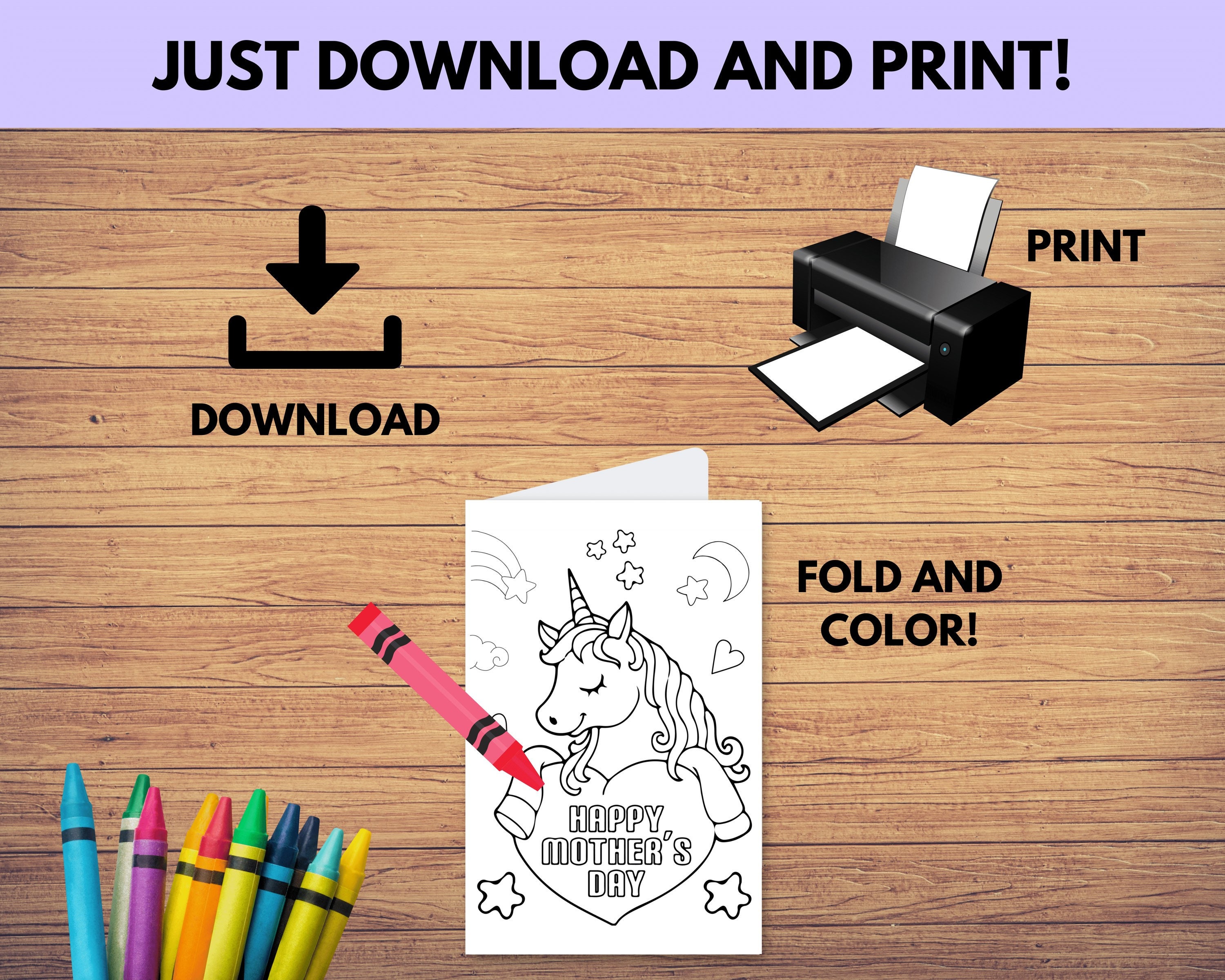 Printable Mother's Day Coloring Card for Grandma, Granny Nana Mother's ...
