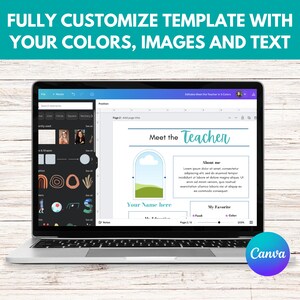Meet the Teacher Editable Canva Template, All About Me Printable, Back ...