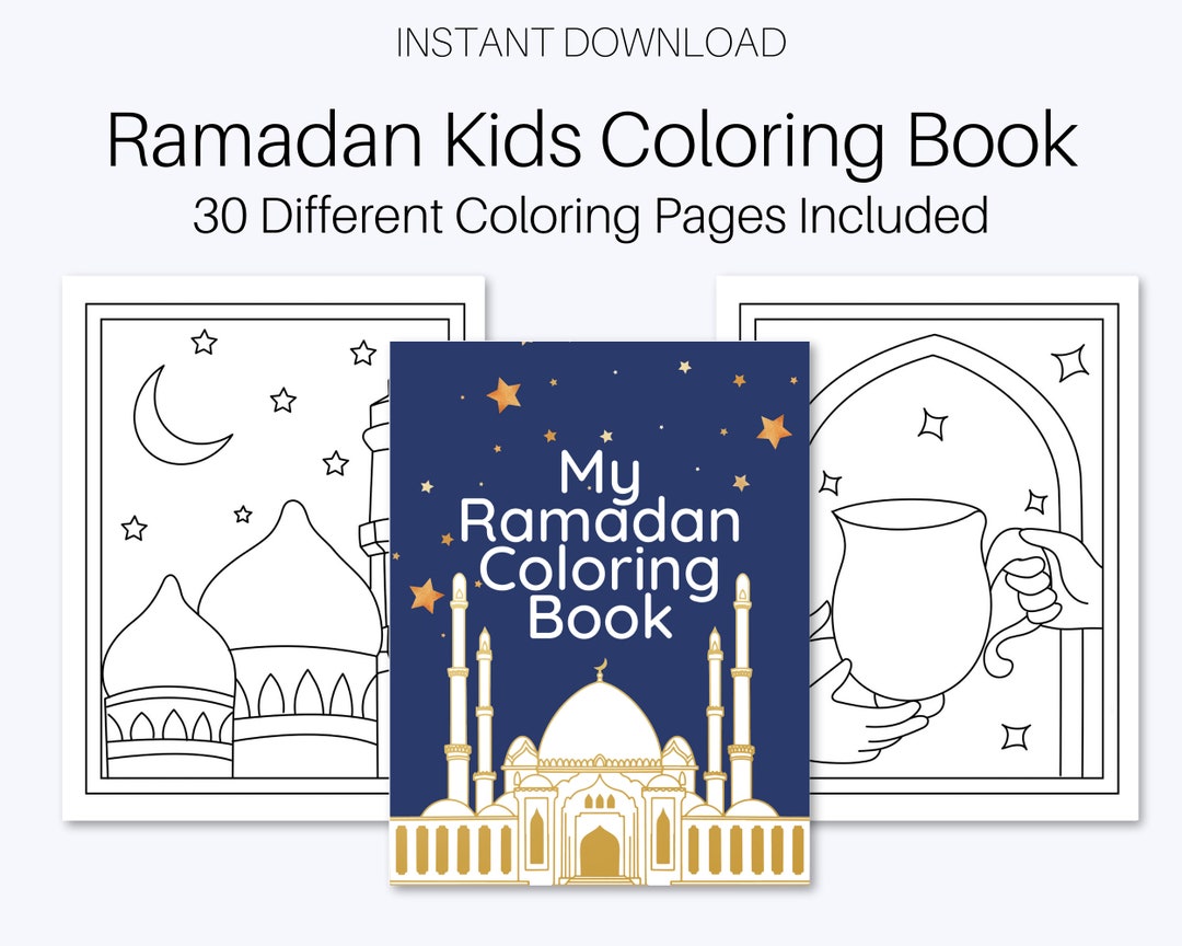 Ramadan Coloring Book for Kids | Ramadan Gift for Kids | 30 Pages ...