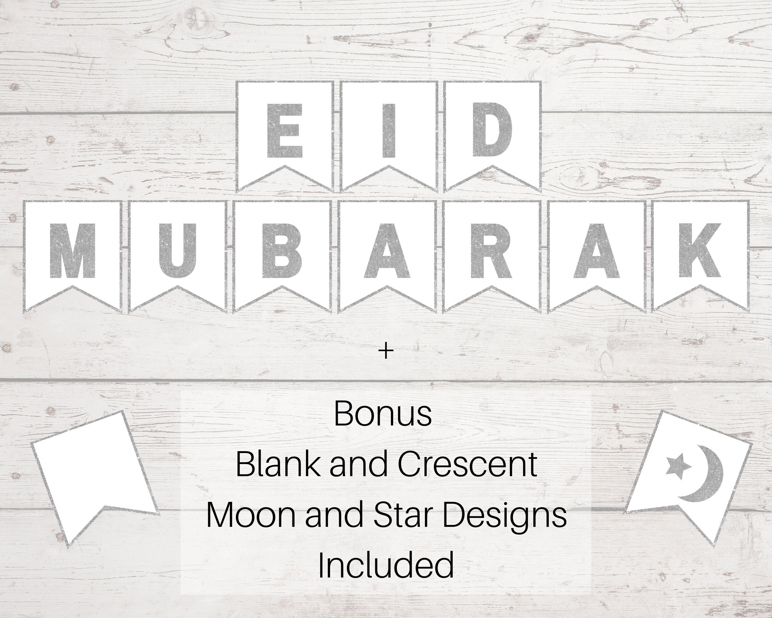 Eid Decoration for Home, Gold Eid Mubarak Banner PDF Printable File ...