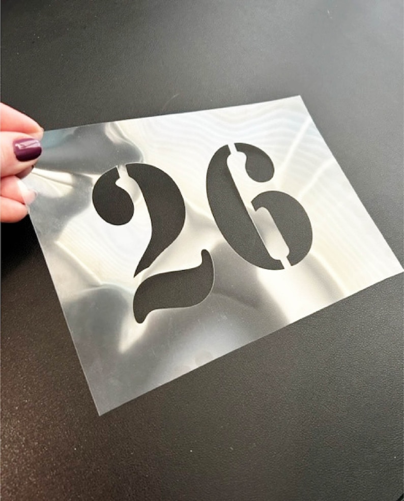 Custom Numbers Reusable Stencil Custom Number Stencil Painting Stencil ...