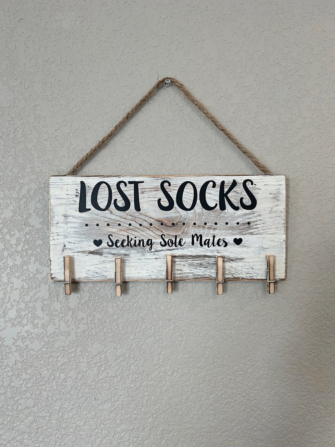 Lost Socks - Seeking Sole Mates Sign | Rustic Home Decor | Laundry Room ...