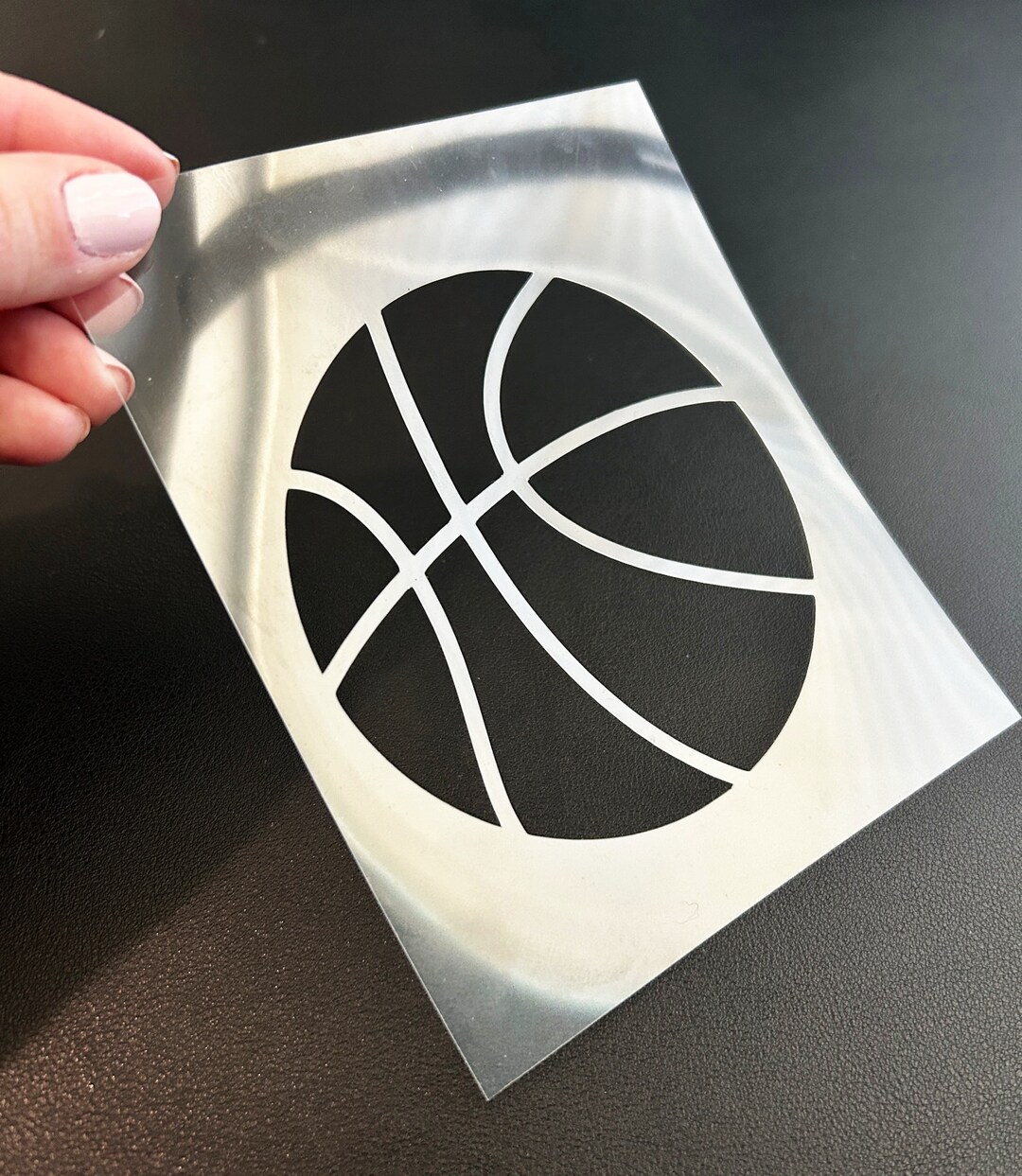 Basketball Stencil | Reusable Basketball Stencil | Sports Stencil ...