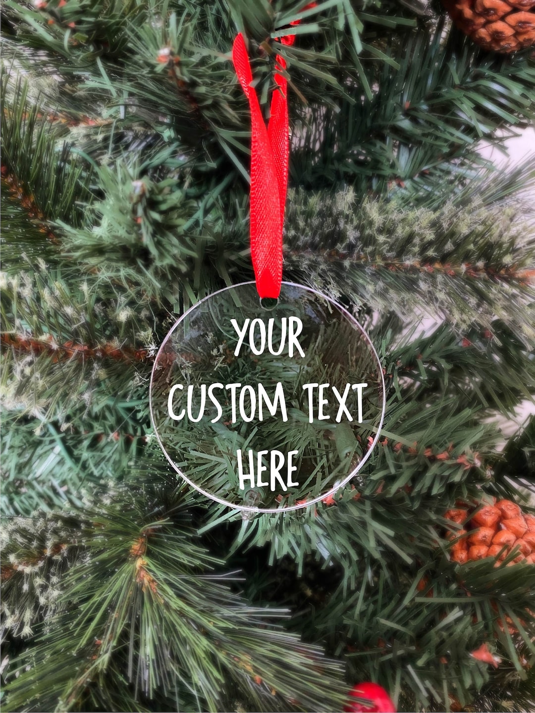 Custom Clear Acrylic Ornament Custom Christmas Ornament Create Your Own ...