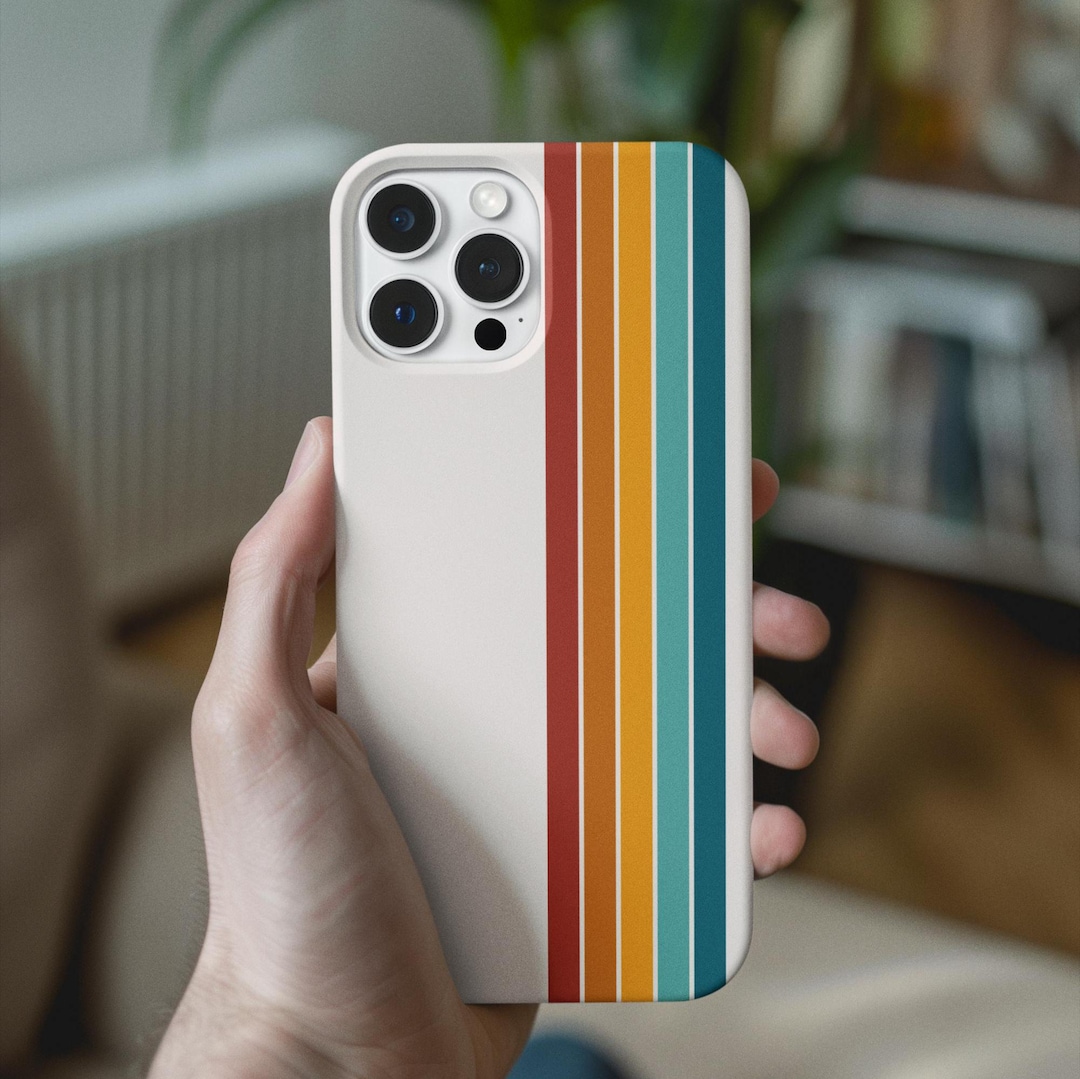 70's Retro Vertical Striped Phone Case | iPhone & Samsung | 70s Design ...