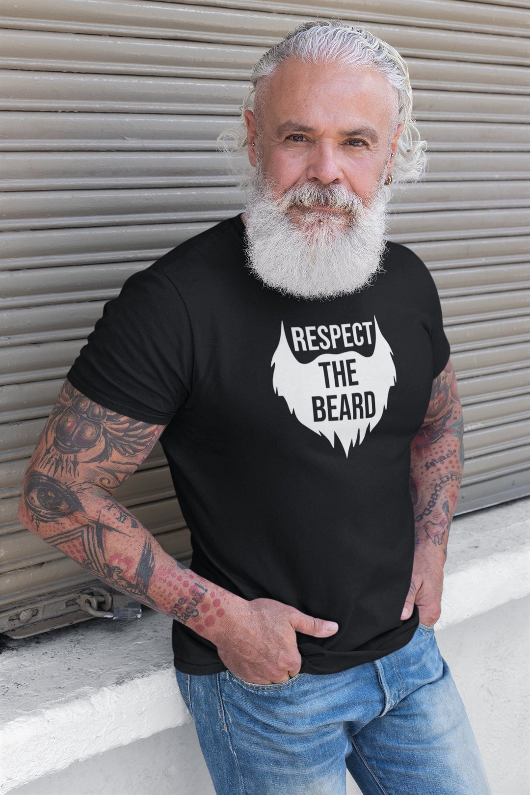 Respect the Beard Shirt: Cotton Dad Shirt - Etsy