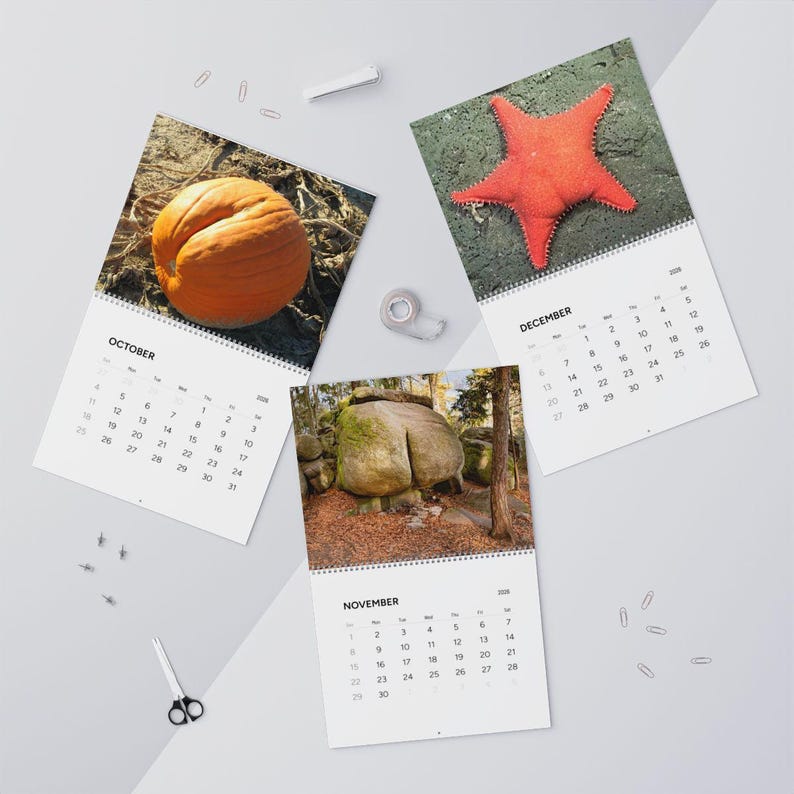 Natures Butt 2026 Calendar, Bum Calendar, Funny Calendar, Gag Gifts ...