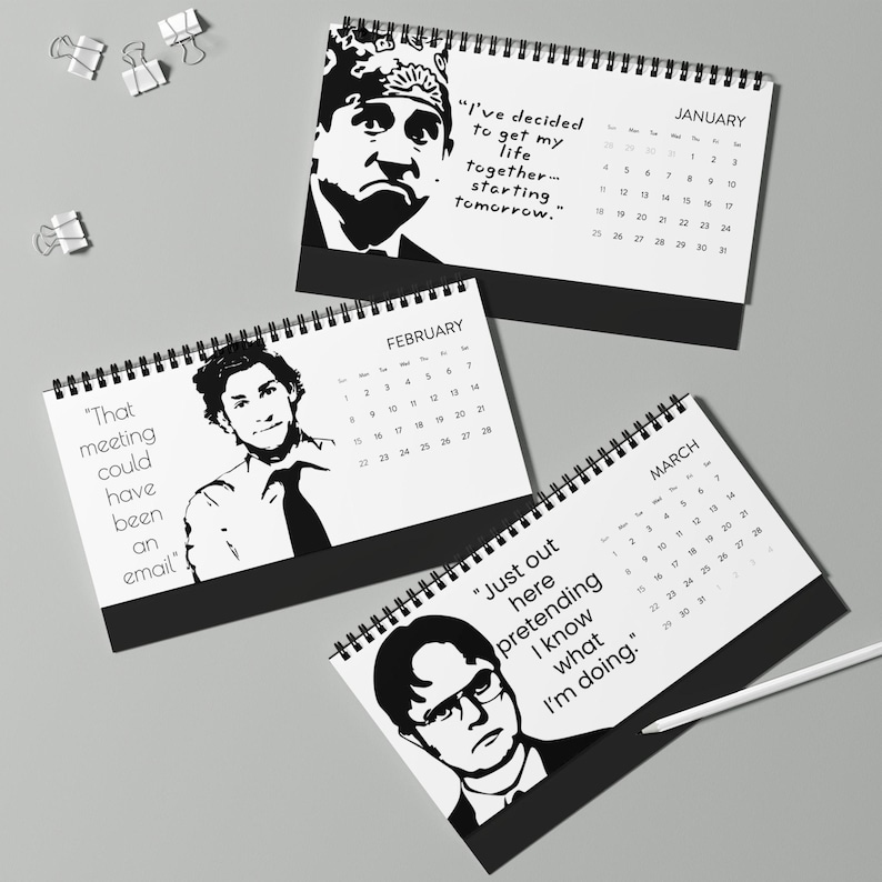 Sarcastic Office Quotes Desktop Calendar (2026) - Office Calendar ...