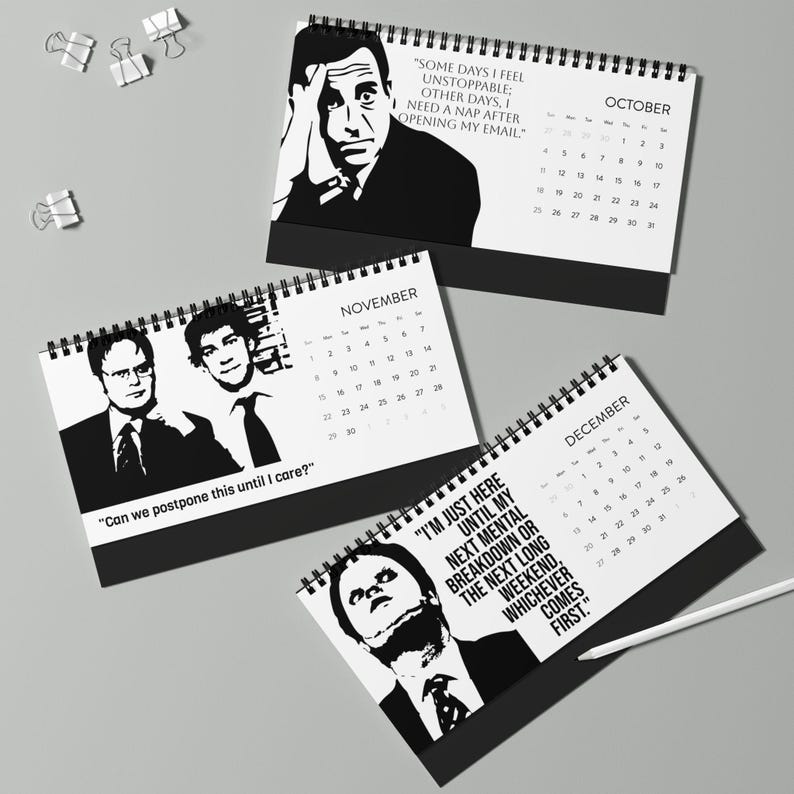 Sarcastic Office Quotes Desktop Calendar (2026) - Office Calendar ...
