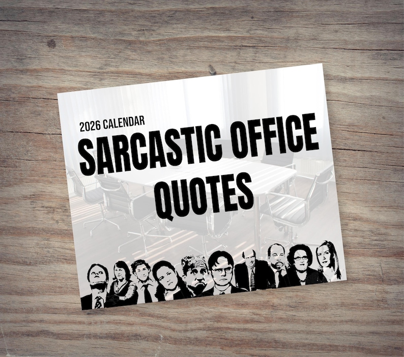 Sarcastic Office Quotes Wall Calendar (2026) - Office Calendar, Funny ...