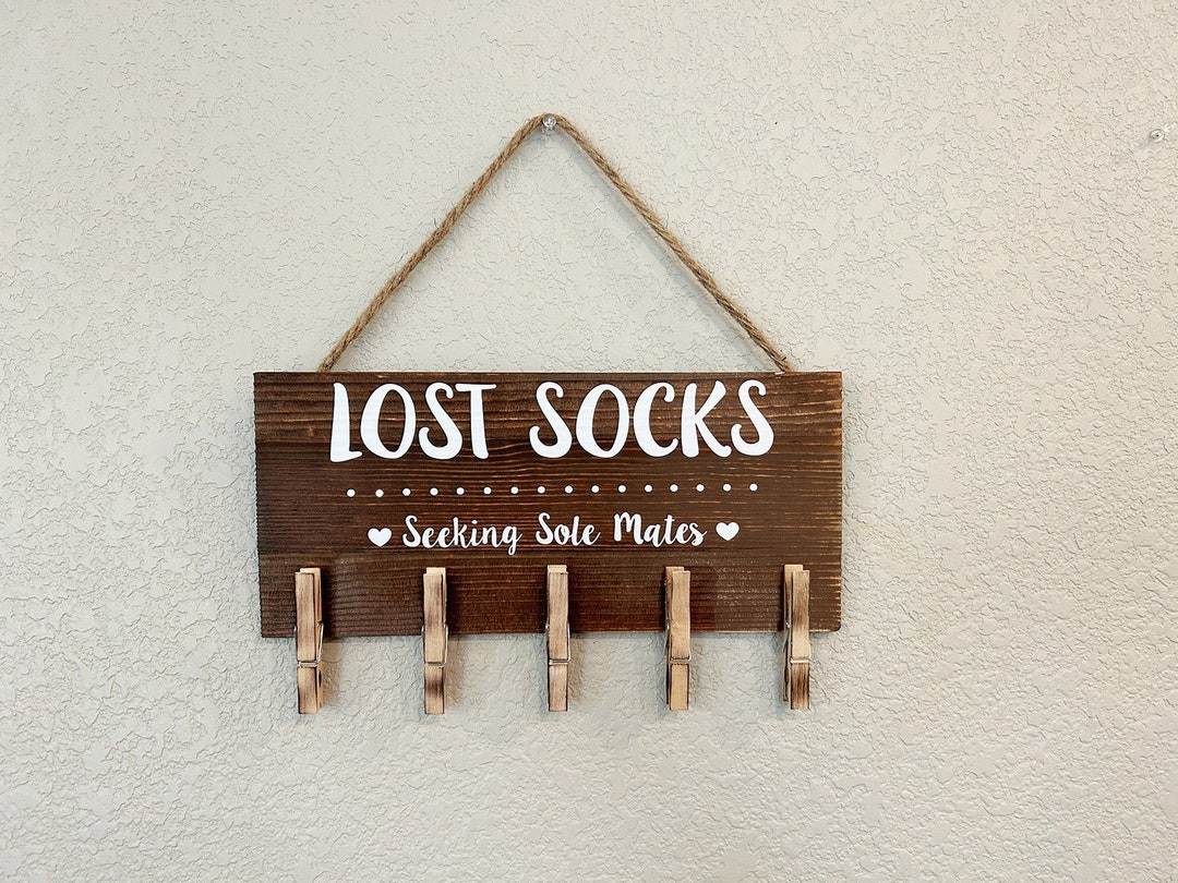 Rustic Lost Socks Wood Sign: Laundry Room Decor - Etsy