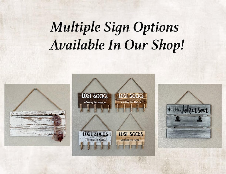Rustic Lost Socks Sign: Laundry Room Decor - Etsy
