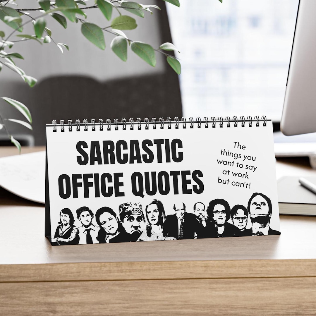 Sarcastic Office Quotes Desktop Calendar (2026) - Office Calendar ...