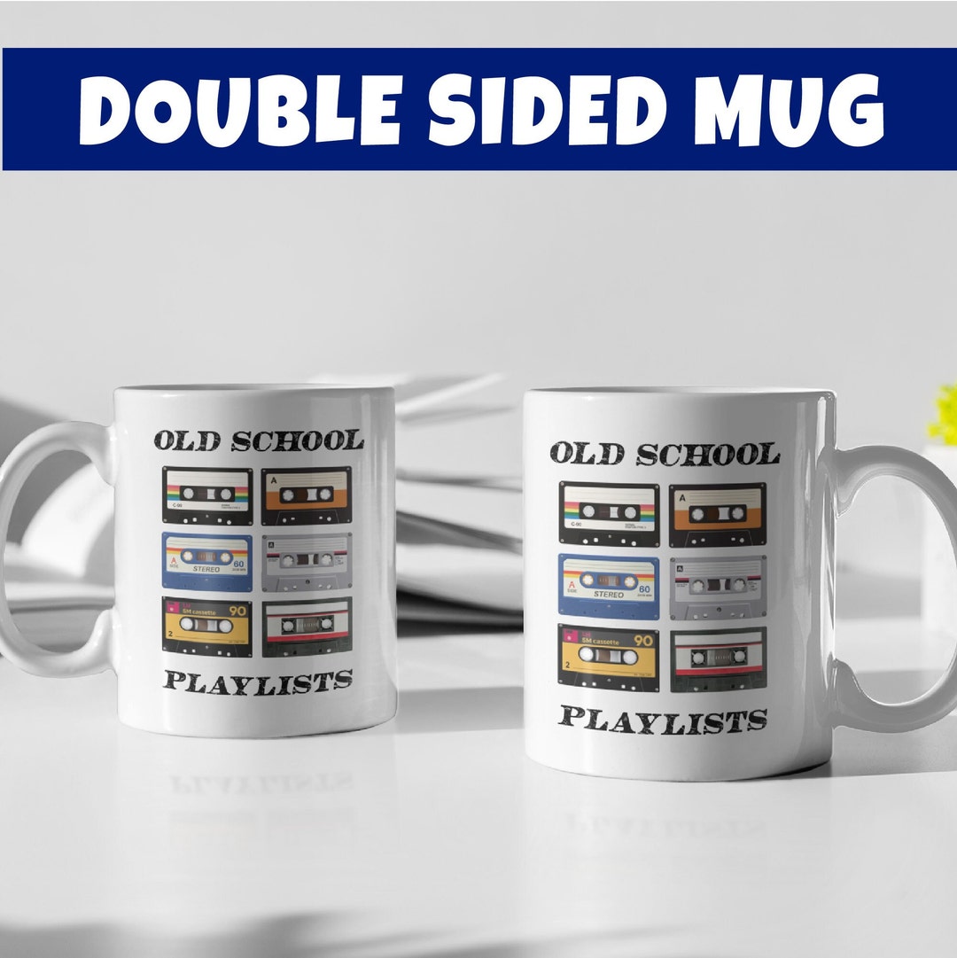 Old School Playlist Mug | 90s Mug | 80s 90s Music | Cassette Tape ...