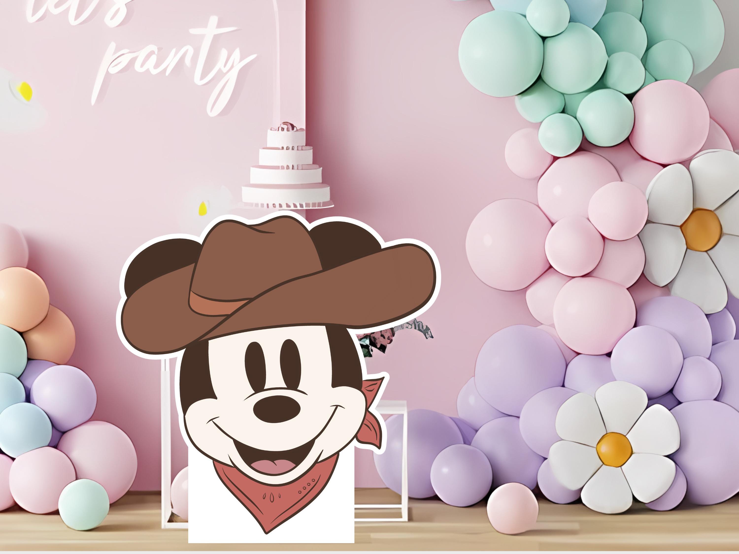 Cowboy Mickey Cutout, Western Birthday Party Decor (digital Download ...