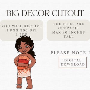 Simea Moana 2 Cutout, Moana Cutout Decor, Moana Party Decoration, Moana Theme Party, Birthday ...