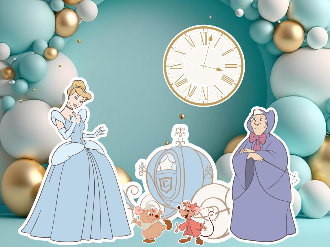 Cinderella Cutout, Carriage Godmother Cutout Decor, Cinderella Party ...