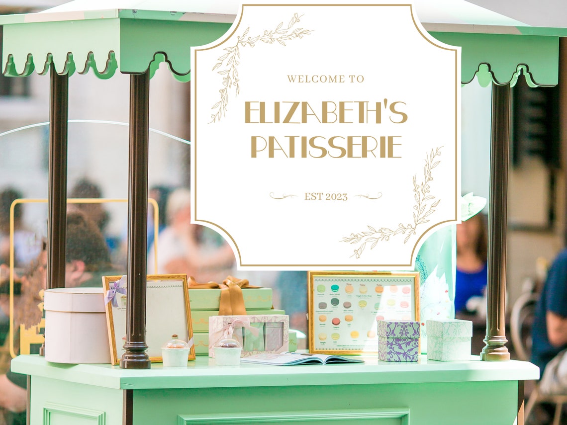 Editable Patisserie Party Backdrop Sign Bake Shop Banner - Etsy UK