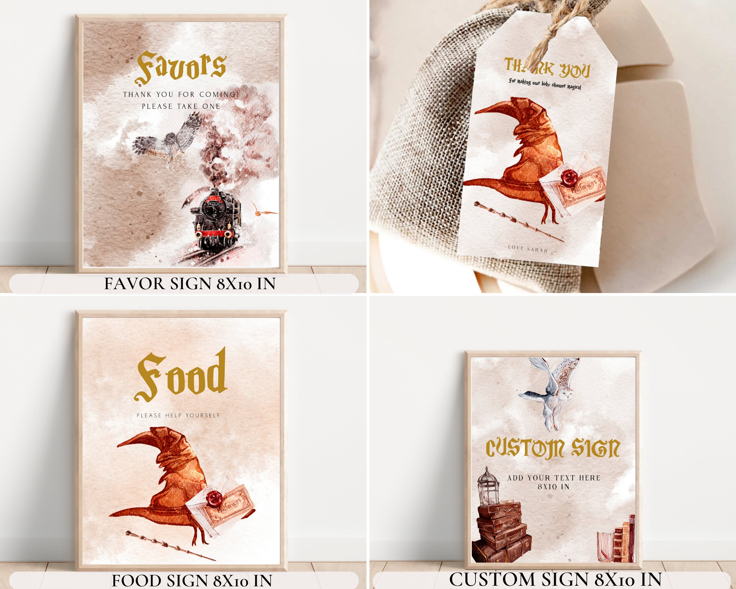 Editable HP Baby Shower Invitation Templates Bundle Wizard - Etsy