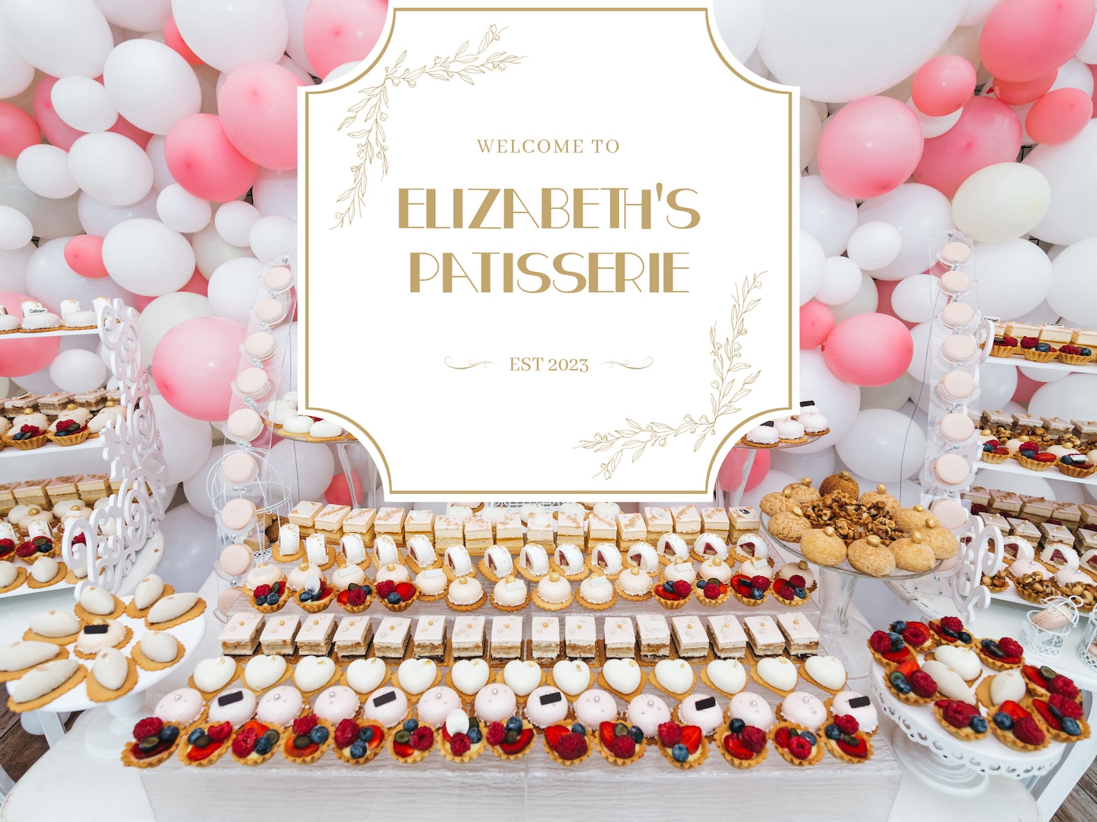 Editable Patisserie Party Backdrop Sign Bake Shop Banner - Etsy UK