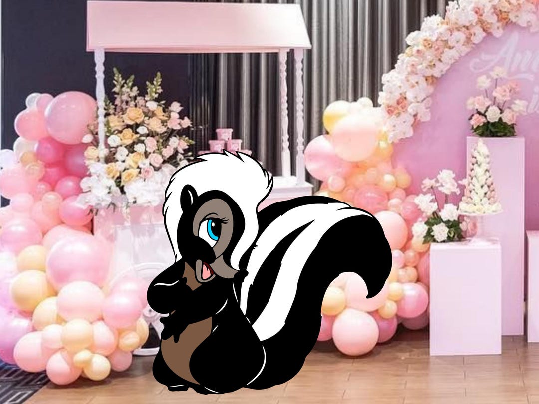 Cute Skunk Cutout Decoration, Bambi Theme Party Prop (digital Download ...