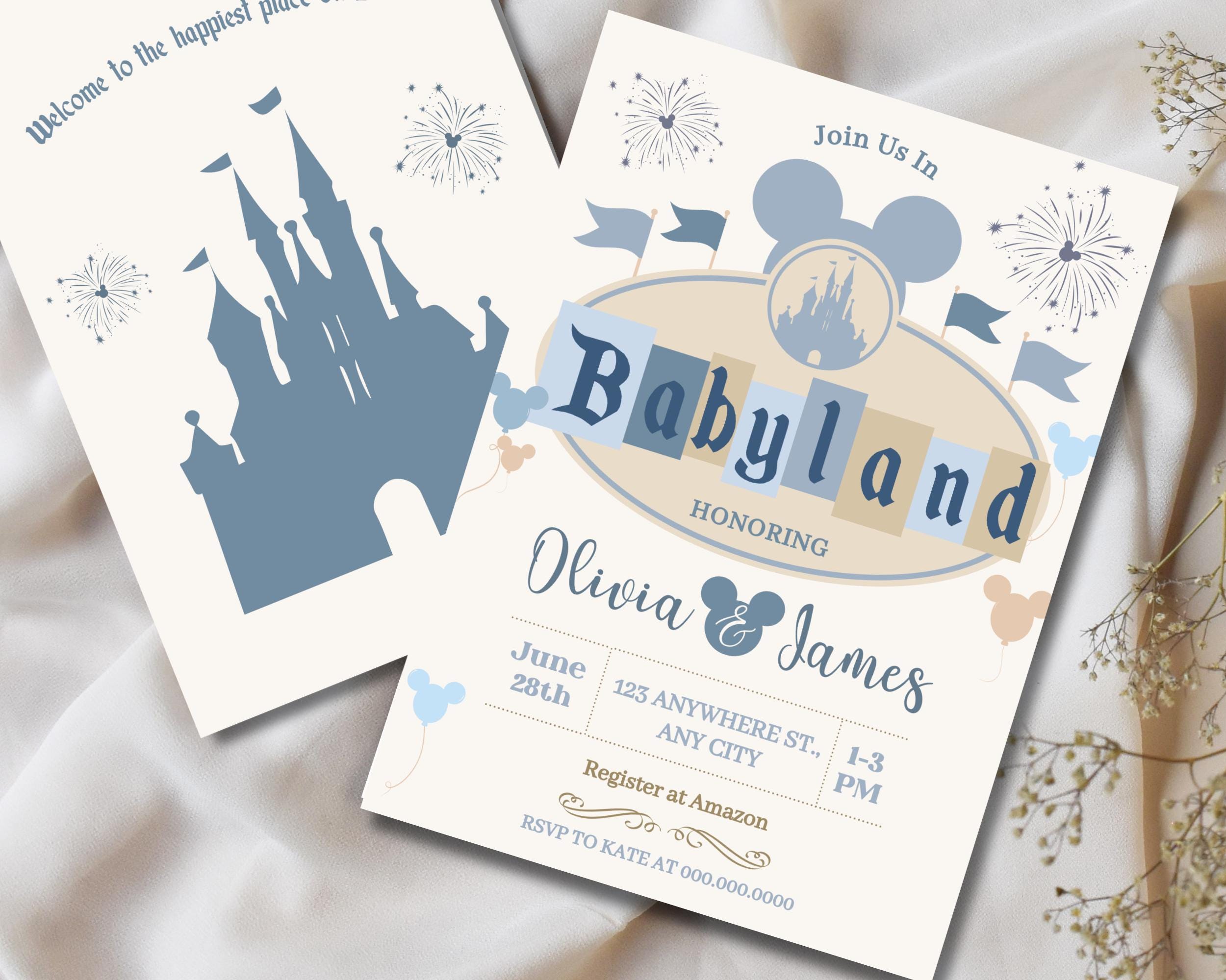 Disney Babyland Baby Shower Invitation, Mickey Theme (digital Template ...