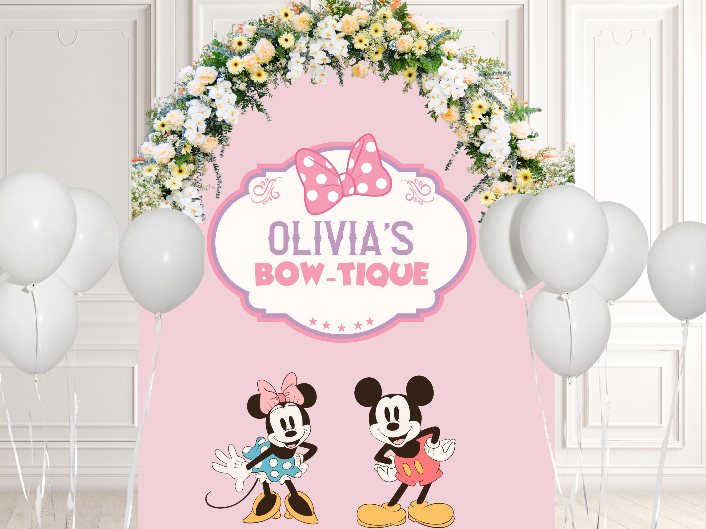 Editable Bowtique Birthday Sign, Minnie Mouse Bow Birthday Decor, Girl ...