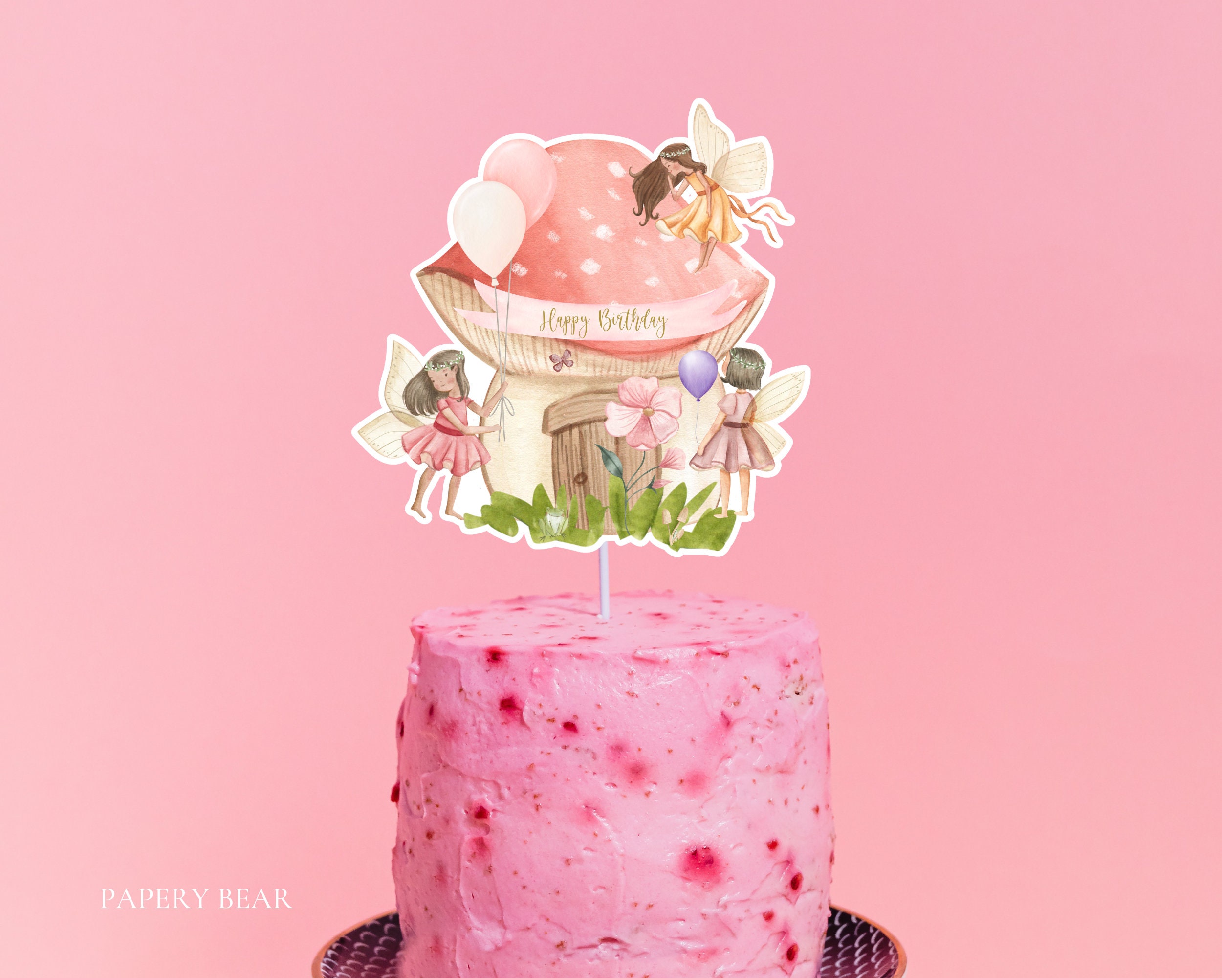 Fairies Topper Birthday Cake Topper, Fairy Birthday Decoration ...
