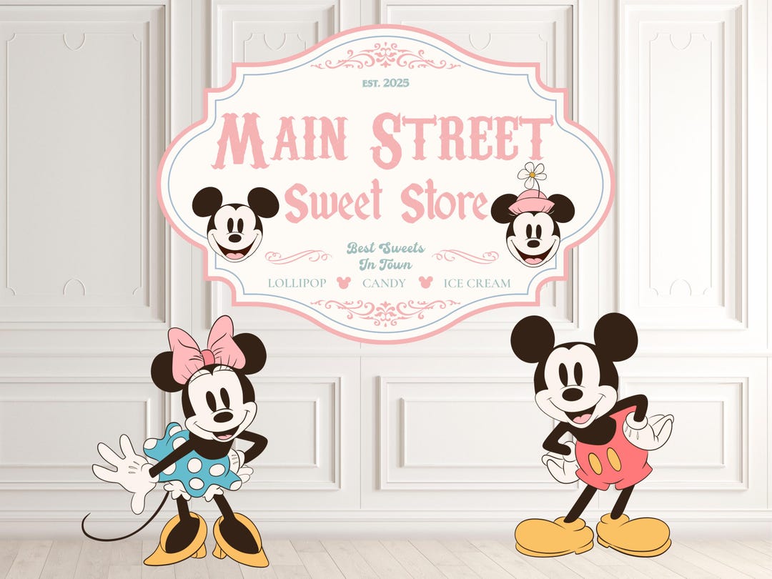 Mickey Mouse Sweet Shop Sign, Candyland Birthday (digital Download) - Etsy