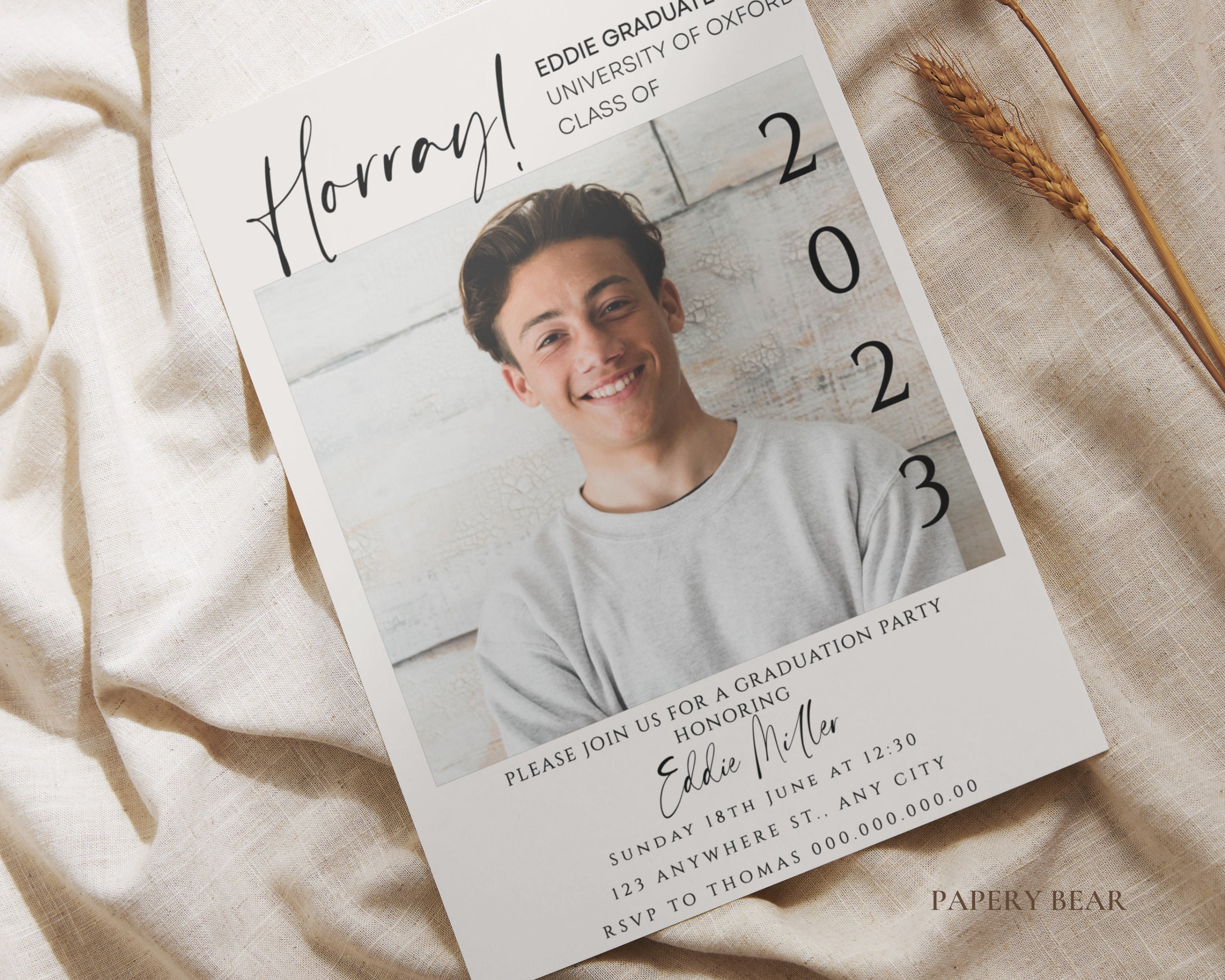 Graduation Invitation 2023 High School College Senior - Etsy